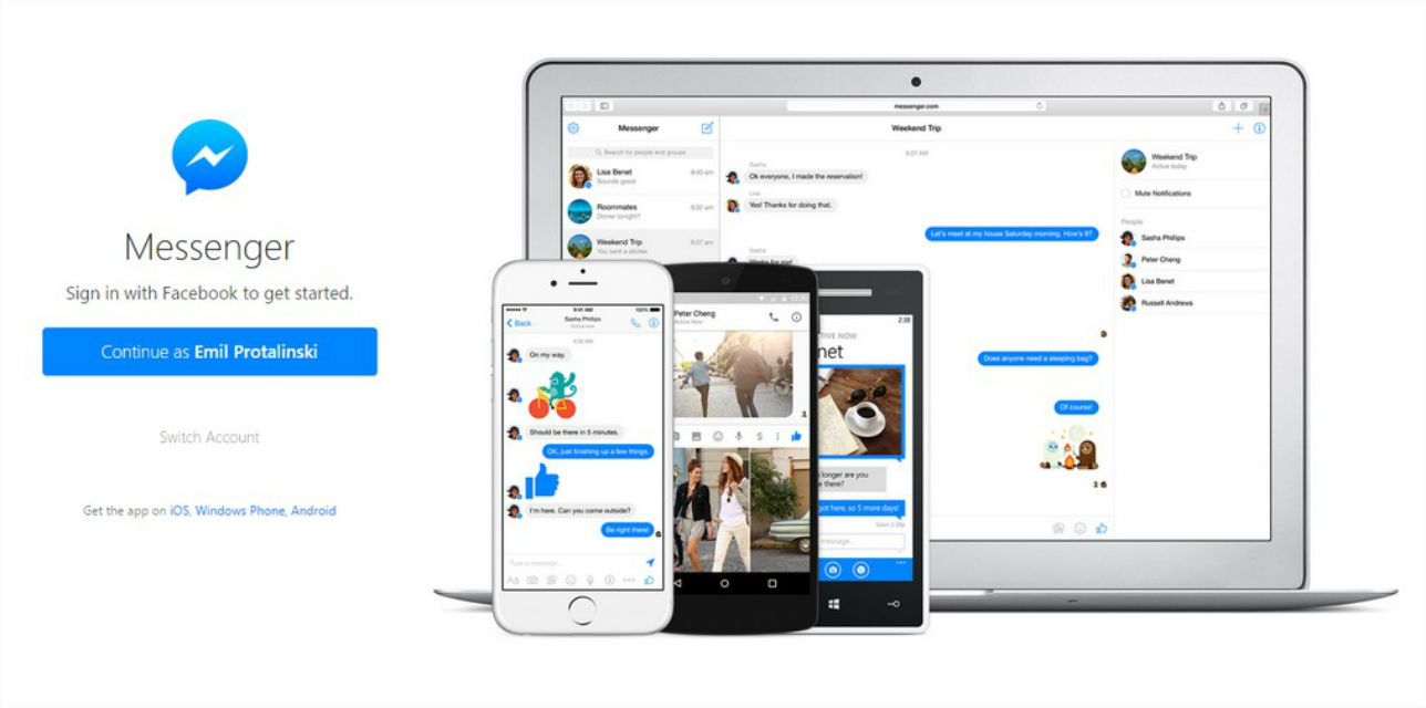 Agora você pode usar o Messenger no desktop sem entrar no Facebook ...
