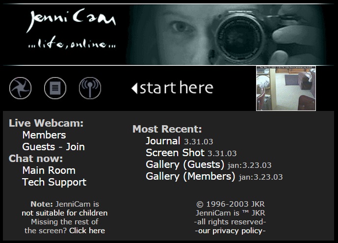 Jennicam: a primeira webcelebridade do mundo sumiu da internet - TecMundo
