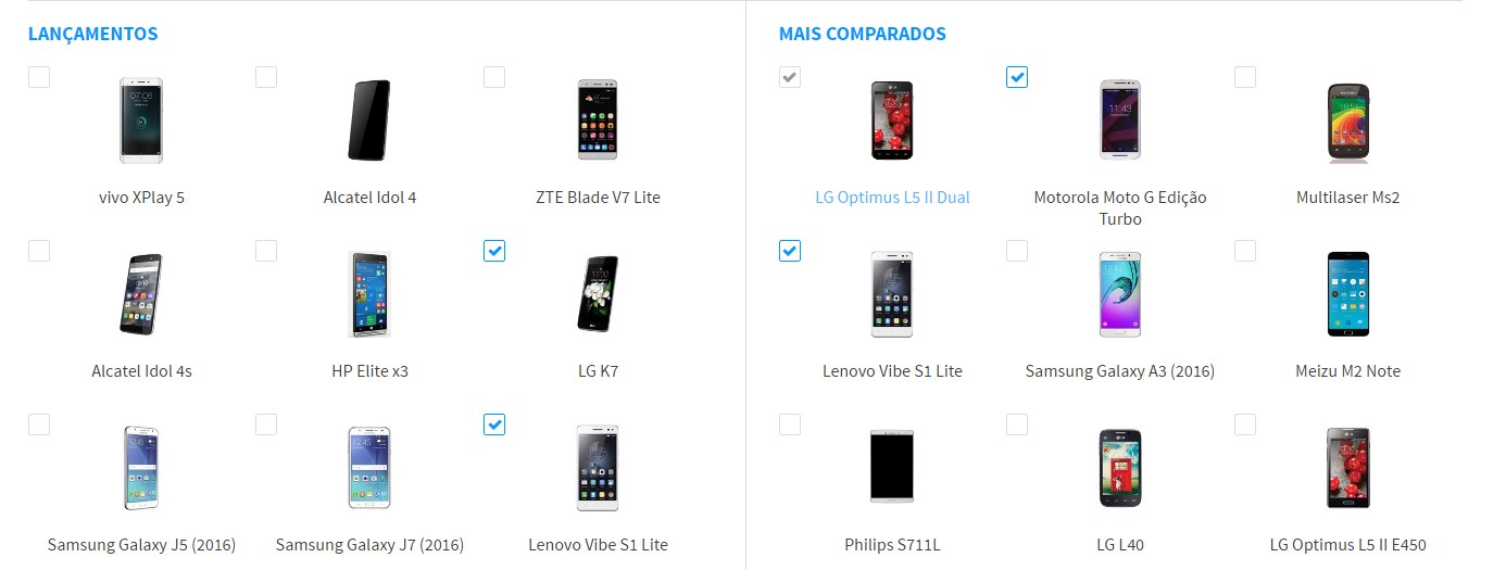 Conheça o novo comparador de celulares do TecMundo - TecMundo