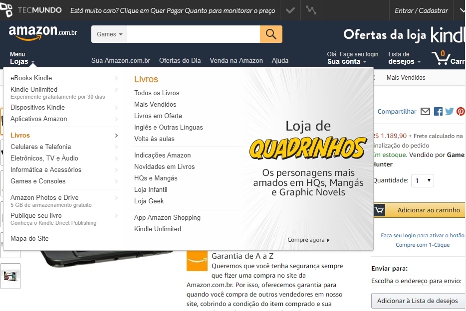 O que achamos da loja de eletrônicos da Amazon no Brasil - TecMundo
