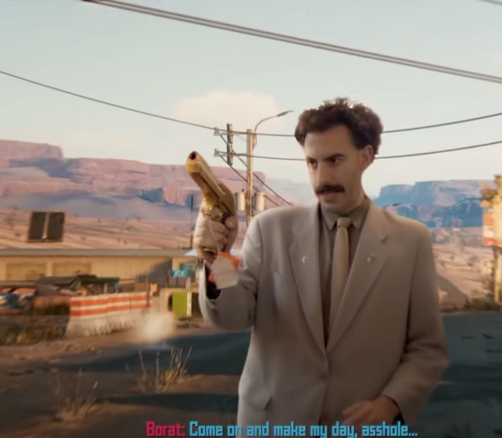 Cyberpunk 2077: fã cria vídeo com Borat explorando Night City | Voxel