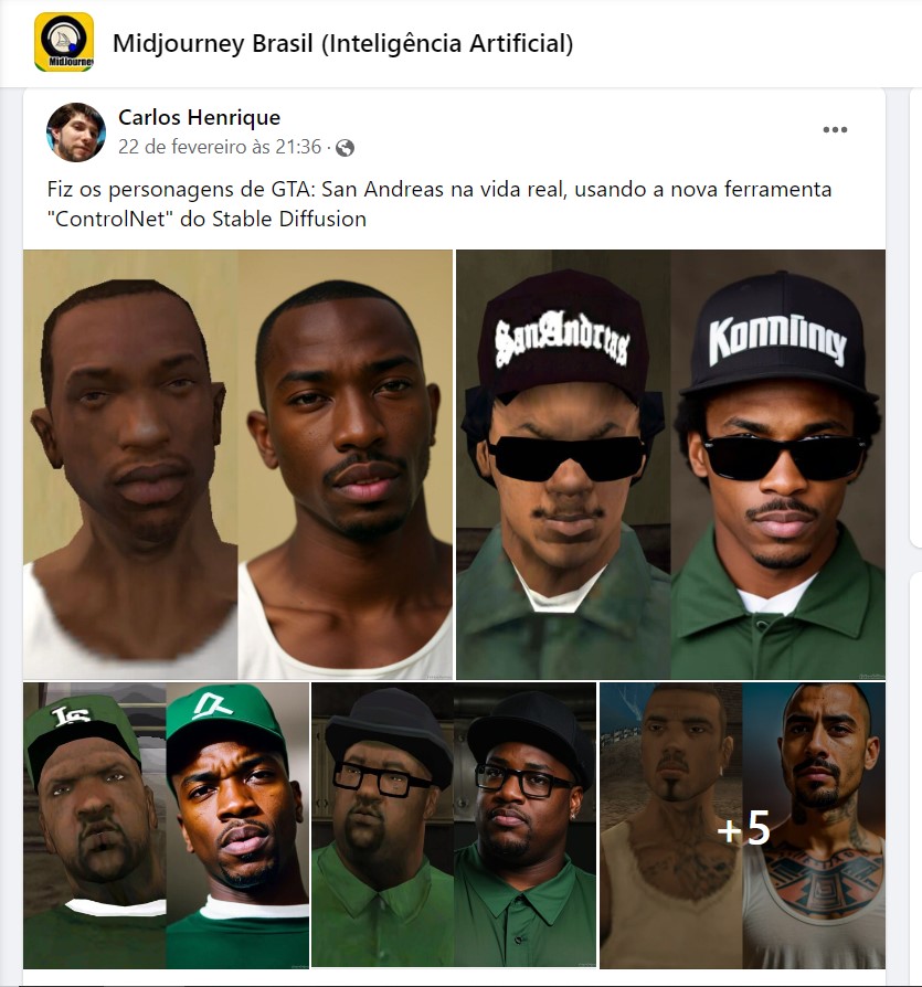 Personagens de GTA San Andreas são recriados por IA e resultado é ...