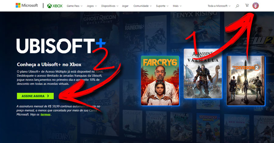 Tutorial: como assinar o Ubisoft+ no Xbox, PlayStation ou PC | Voxel