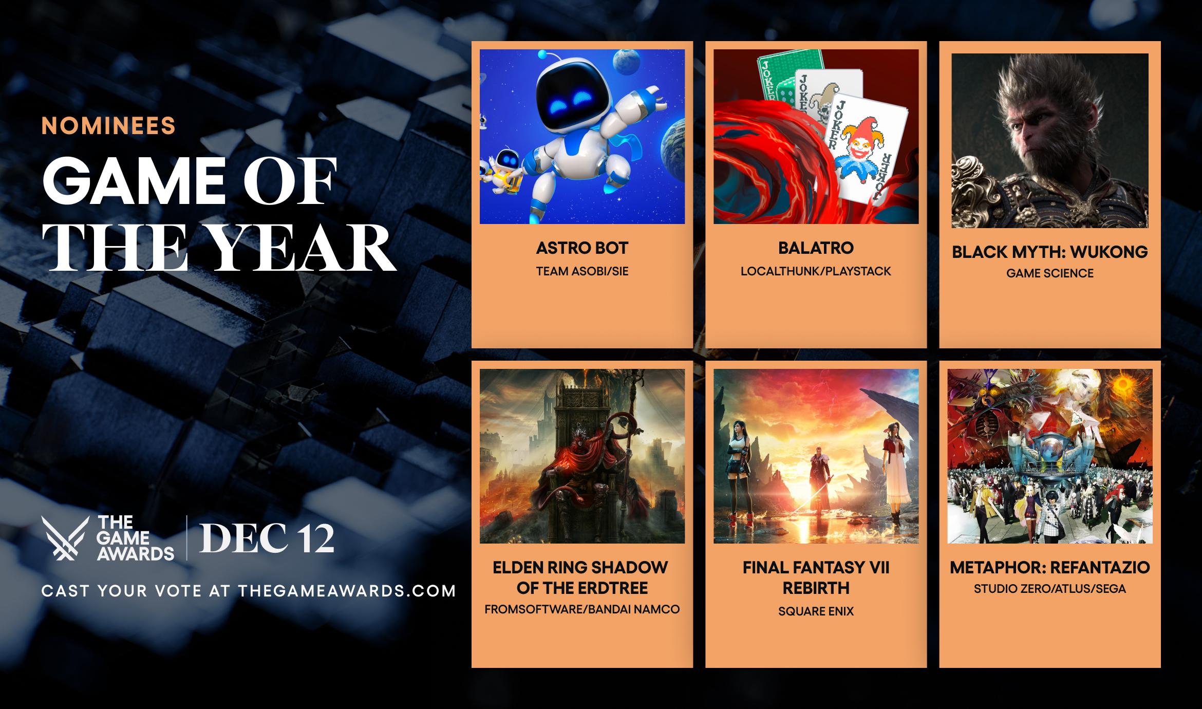 The Game Awards: conheça os 6 jogos indicados ao GOTY 2024 e onde jogá ...